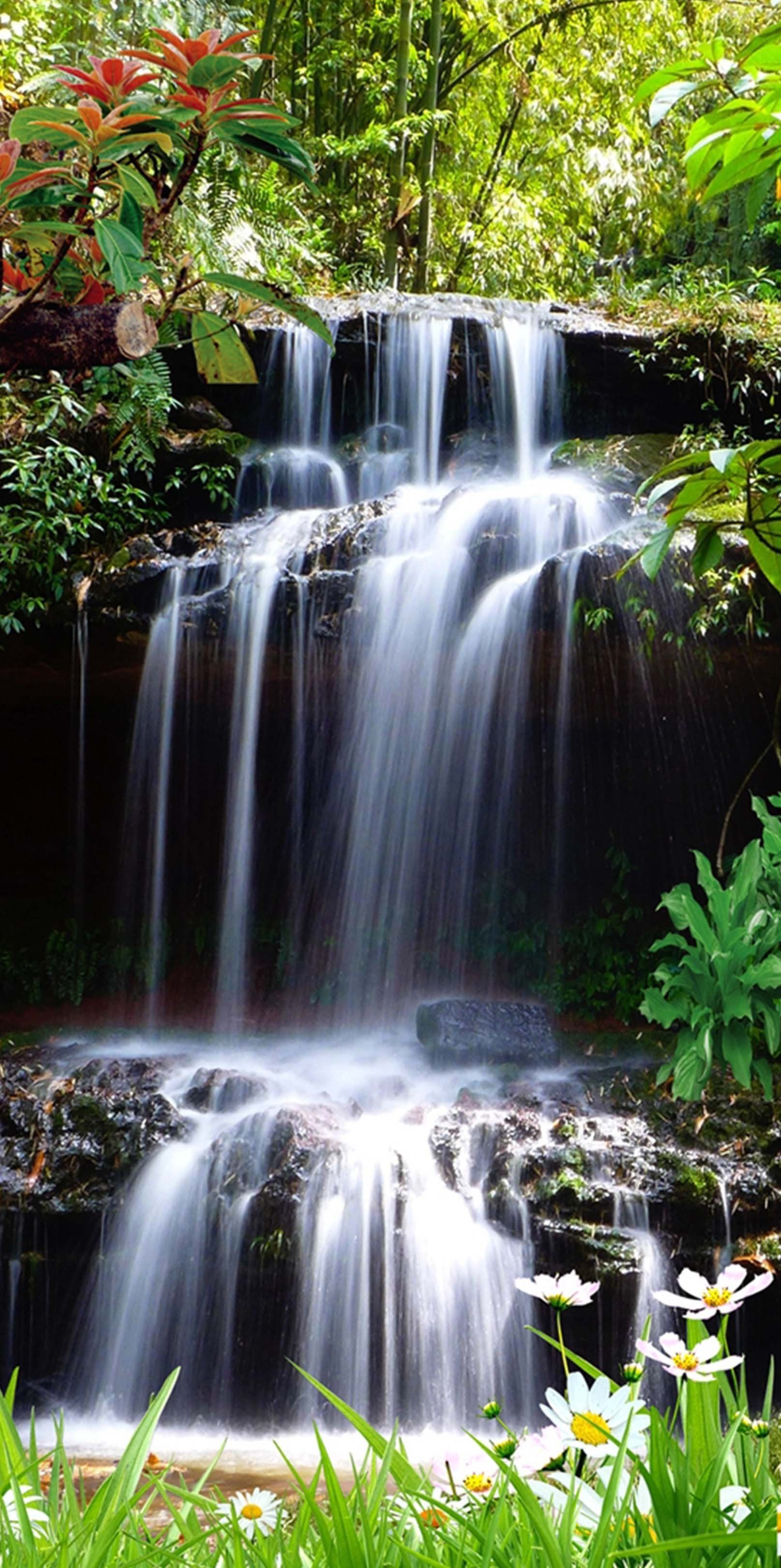 3D Waterfall Ups And Downs 1465 Stair Risers | AJ Wallpaper