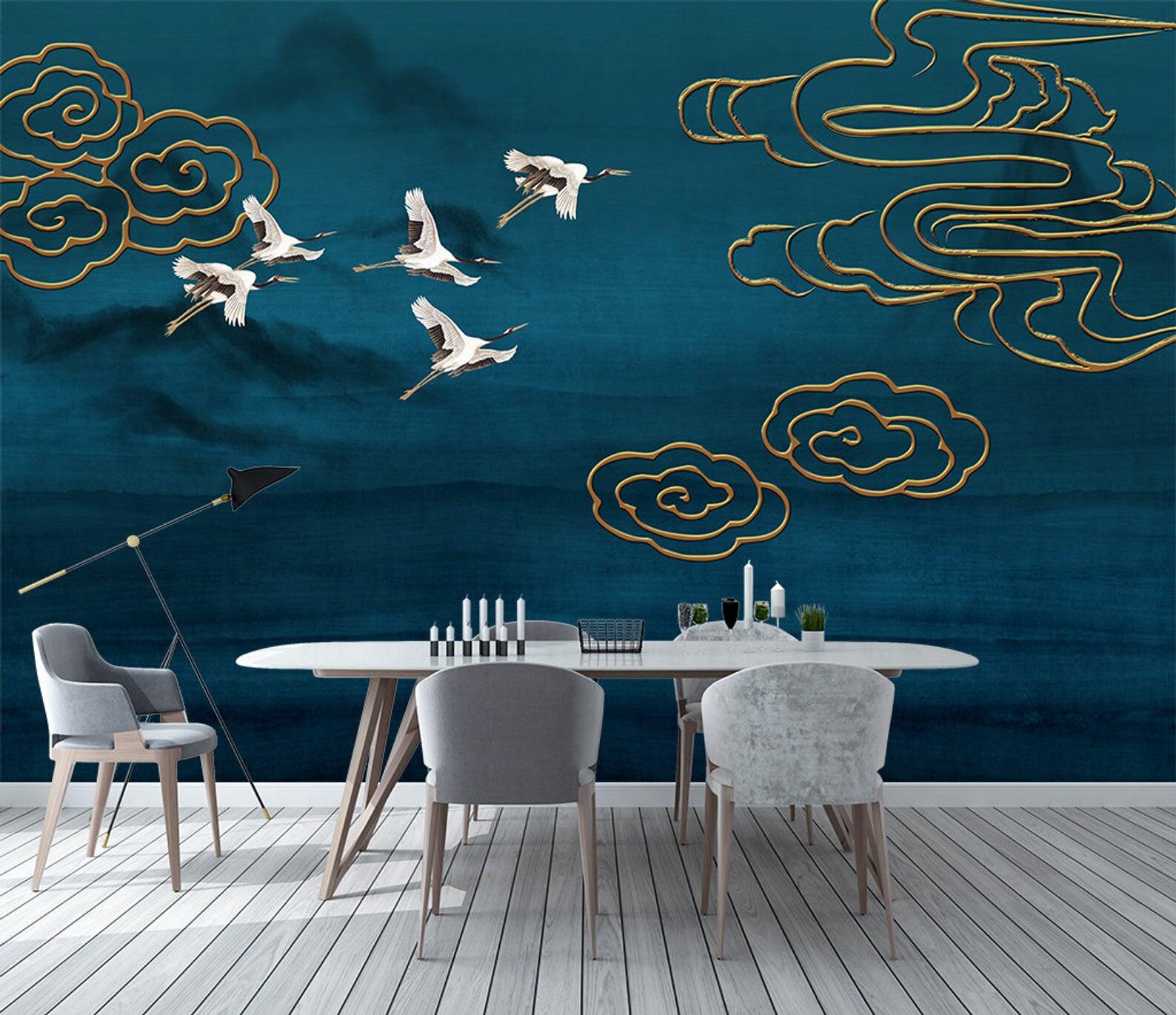3D fly bird wallpaper mural Heavy Duty Canvas = 260cm H X 340cm W | AJ ...