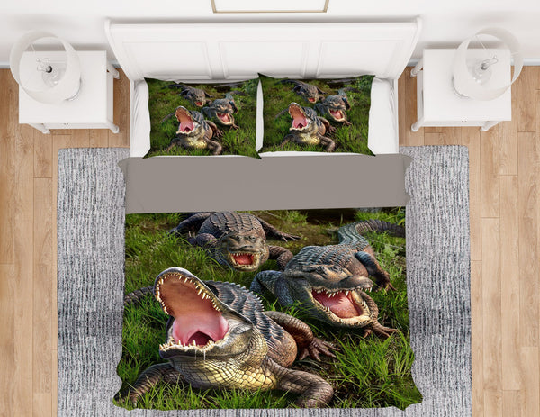 3D Alligators 2111 Jerry LoFaro bedding Bed Pillowcases Quilt | AJ ...